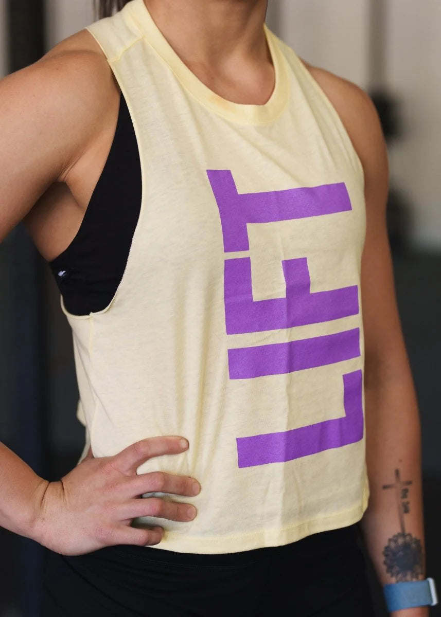 Yellow LIFT Muscle Tank – 4Time